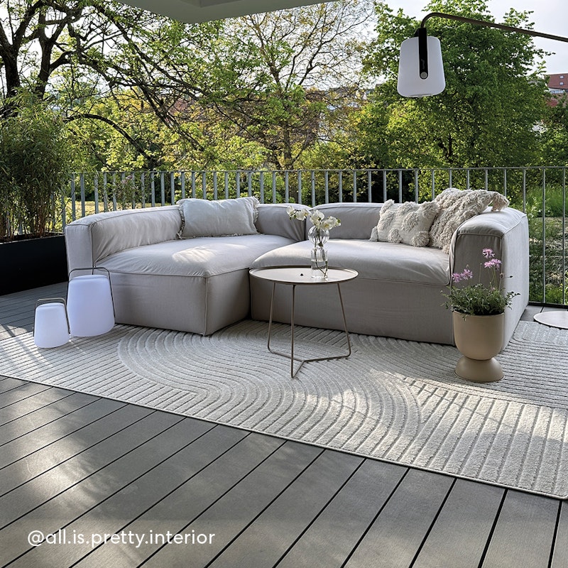 Grand Im Freien Nutzbar Modulsofa Links Heather Grey RoyalDesign