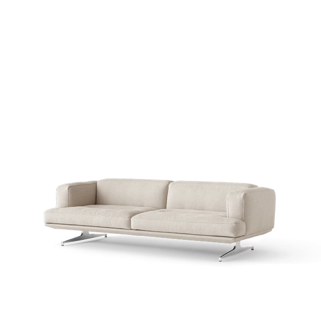 Inland AV23 3-Seater Sofa Clay 0011/Polished Aluminium | RoyalDesign.de
