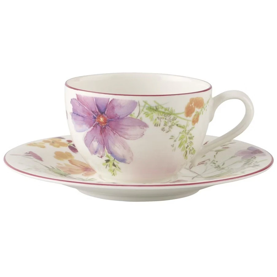 Mariefleur Basic Frühstückstasse mit Unterteller | RoyalDesign.de